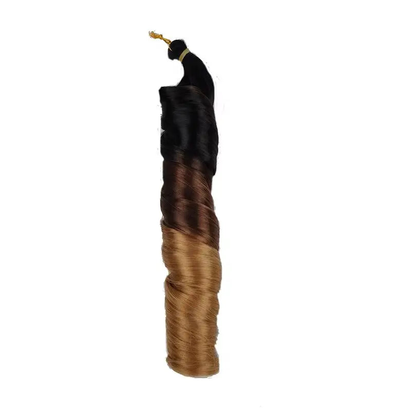 French Curl Braiding Hair C14 Black/Brown/Dark Blonde 24” | Afrihair NZ